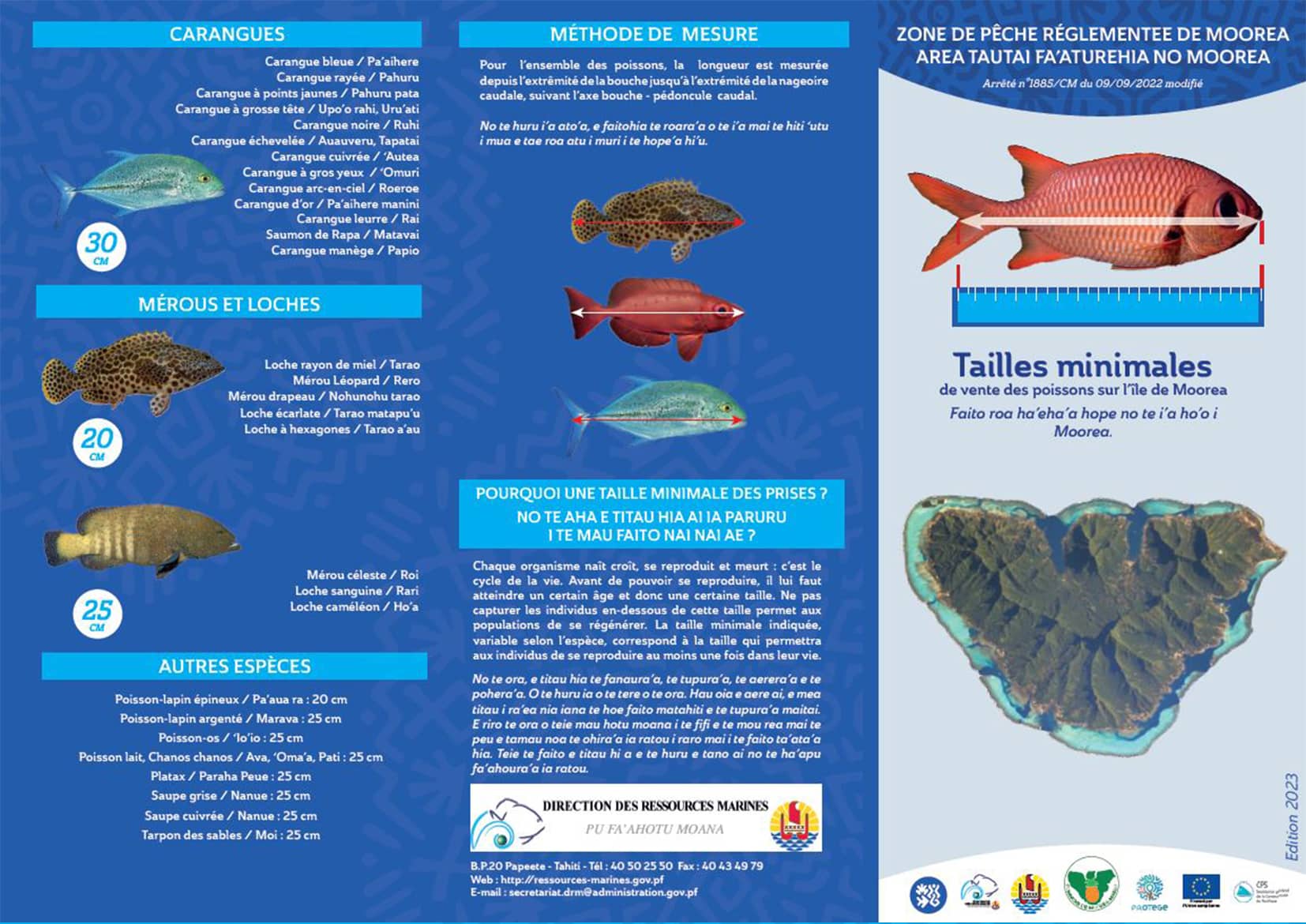 ZPR de MOOREA – Direction des Ressources Marines